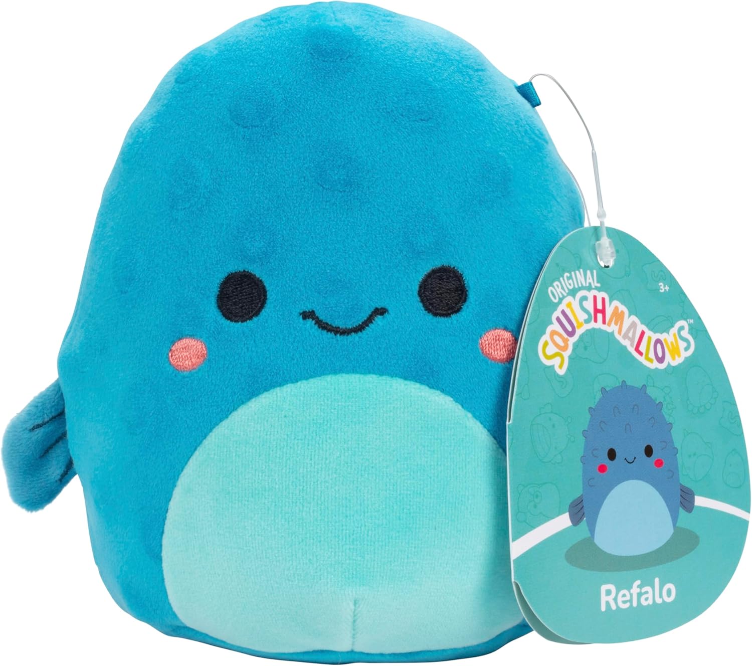 Squishmallows 5" Refalo The Blue Pufferfish – Official Kellytoy Plush ...