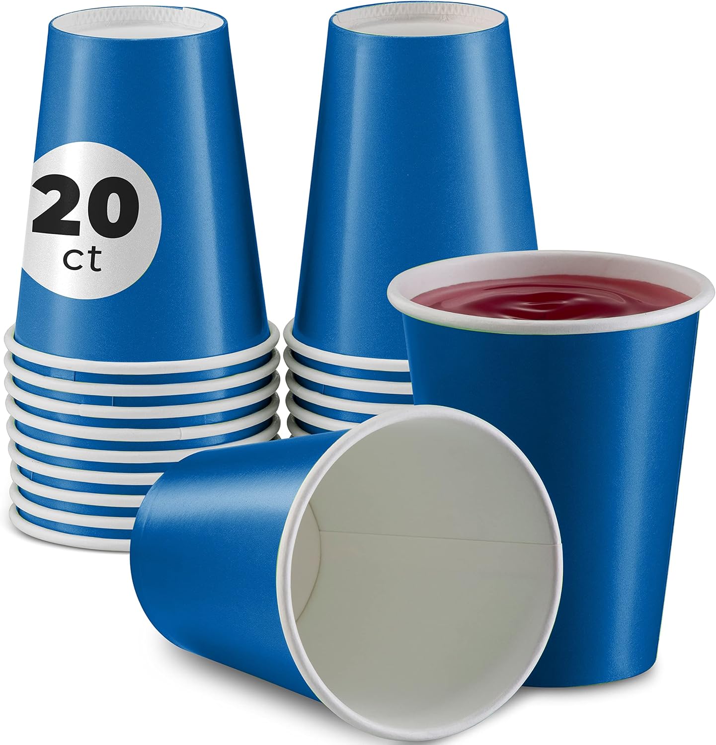 Amazon.com: SparkSettings Disposable Paper Cups, 8 oz. Royal Blue Paper ...