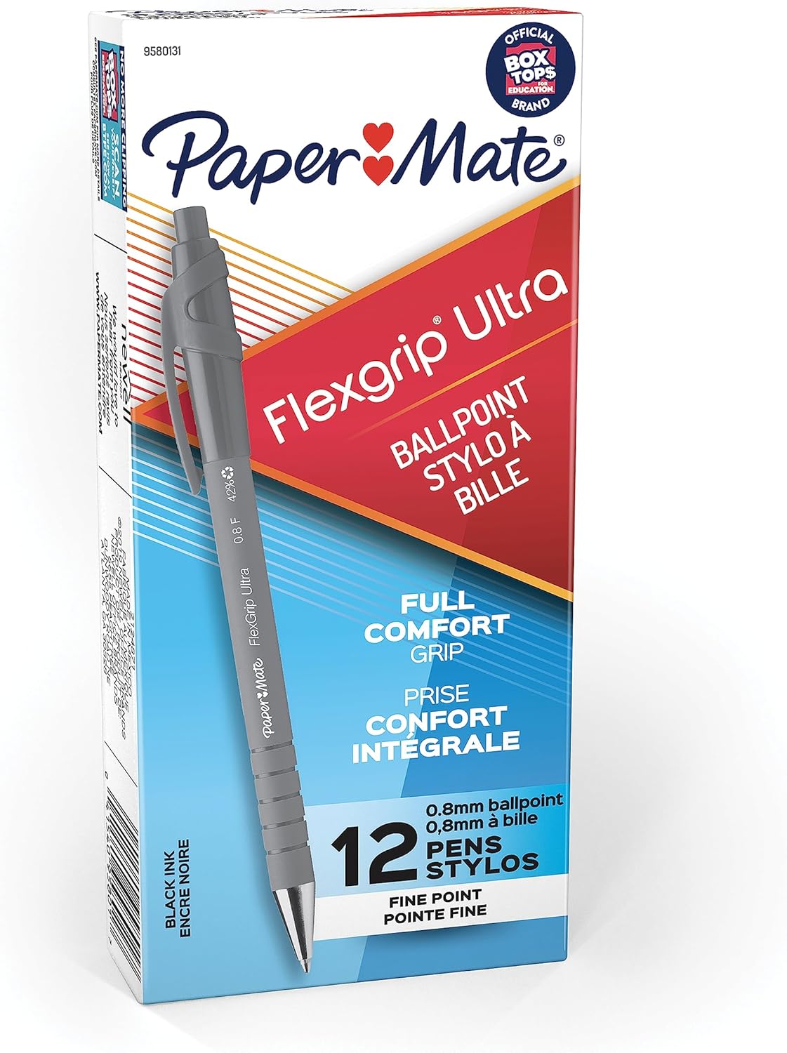 Paper Mate FlexGrip Ultra Retractable Ballpoint Pens, Fine Point (0.8 ...