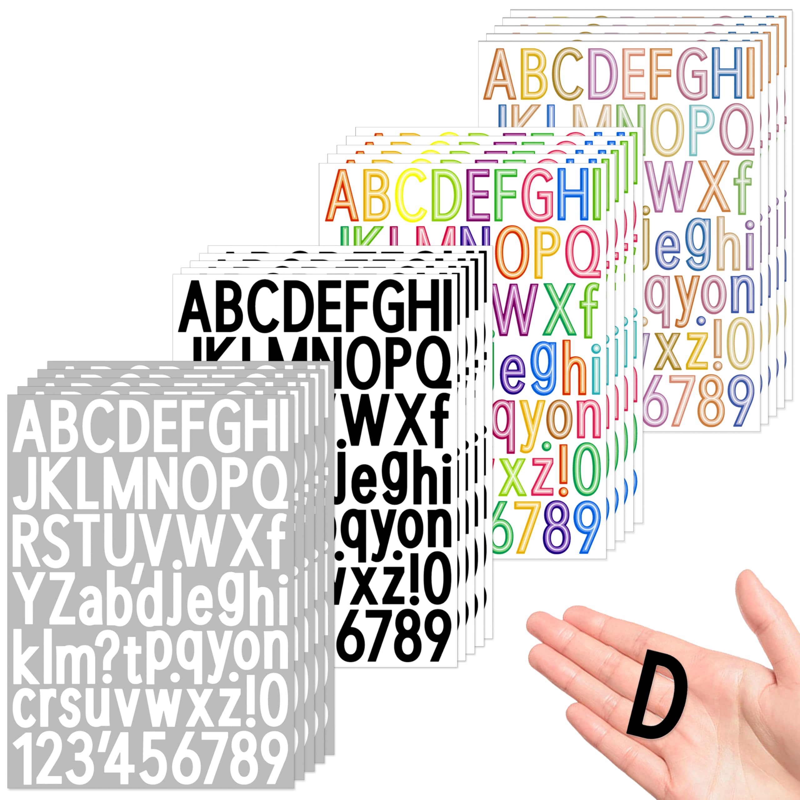 Snapklik.com : AVERZELLA 20 Sheet 1.5 Inch Letter And Number Stickers ...