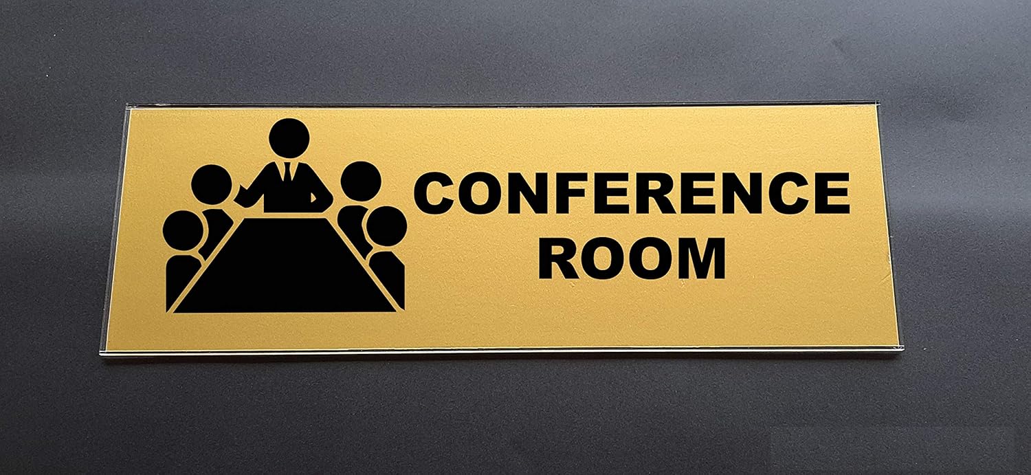 SIGNOOGLE® Conference Room Acrylic Laminated Name Plate Display Office ...