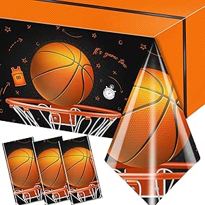 Amazon.com: Basketball Tablecloth, 3 Pcs Basketball Birthday ...