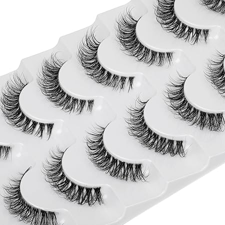 Amazon.com: Newcally Lashes False Eyelashes Cat Eyes Wispy Natural Faux Mink Lashes 14 Pairs ...