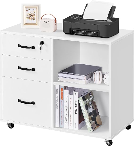 Yaheetech File Cabinet Mobile Letter Size File Organization Unit Mobile ...