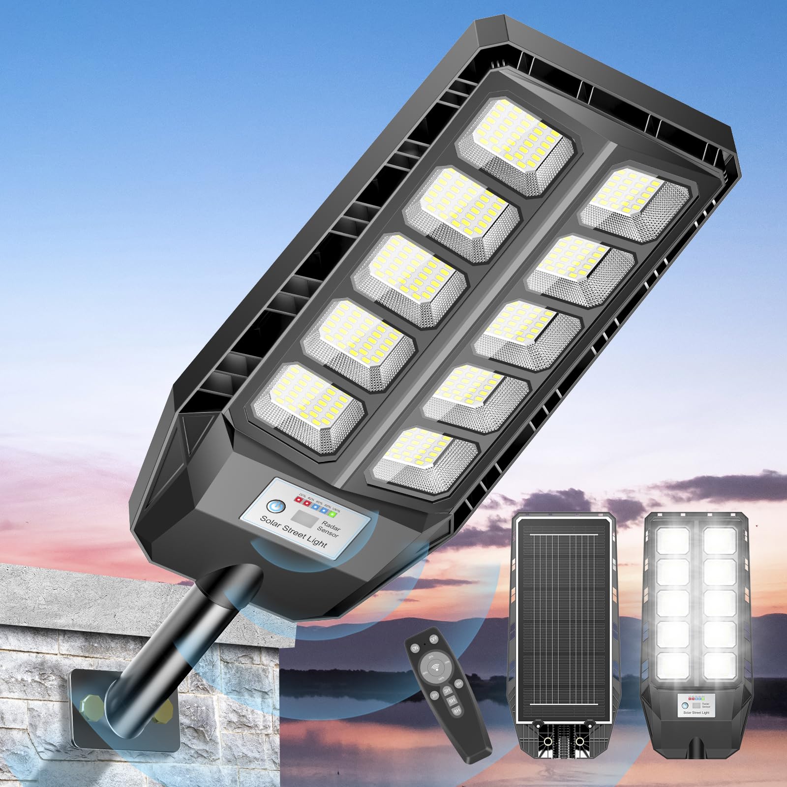 CEDIO Solar Lights Outdoor IP66 Waterproof Solar Street Lights Outdoor ...