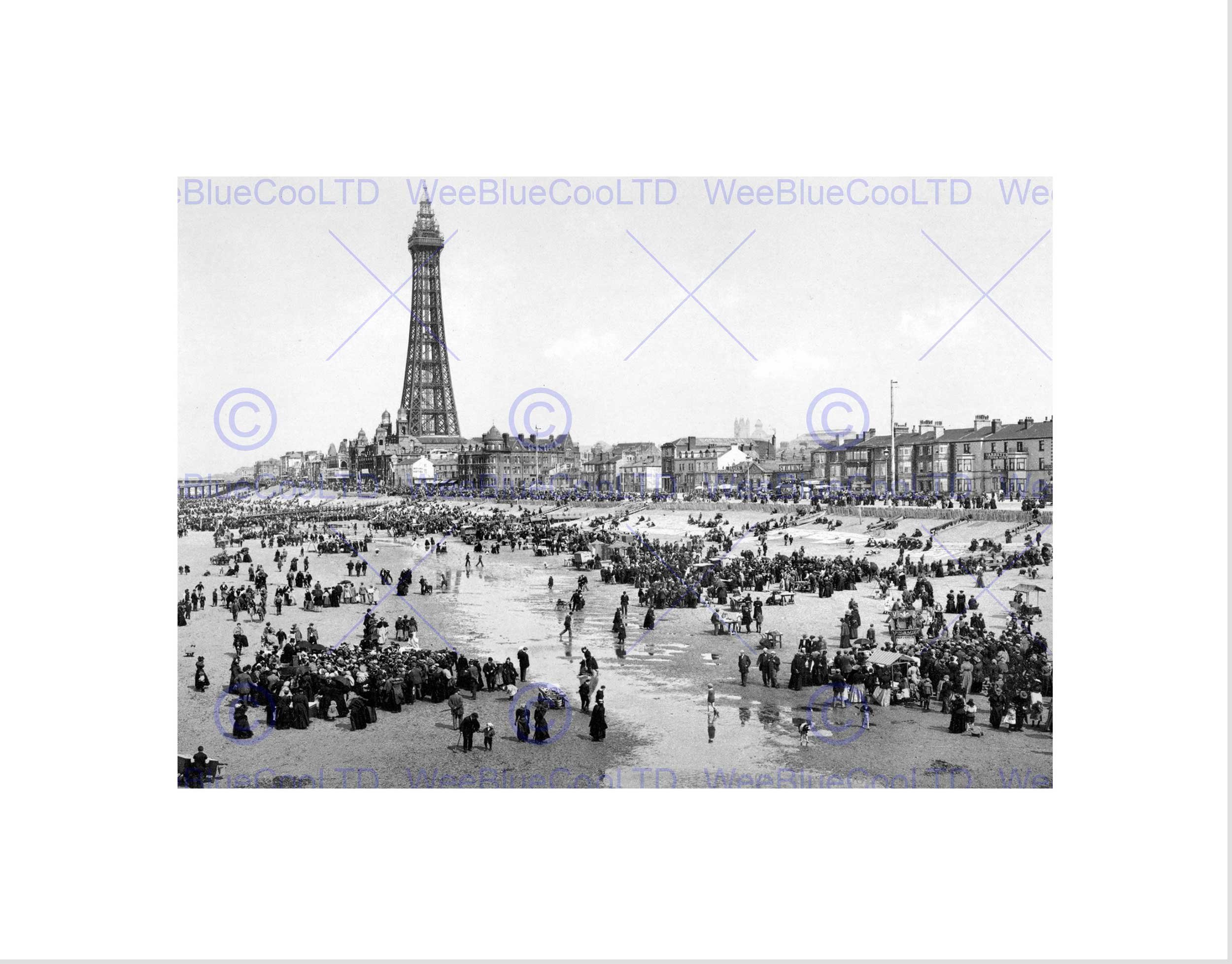 Wee Blue Coo Blackpool The Promenade And Tower From South Pier England ...