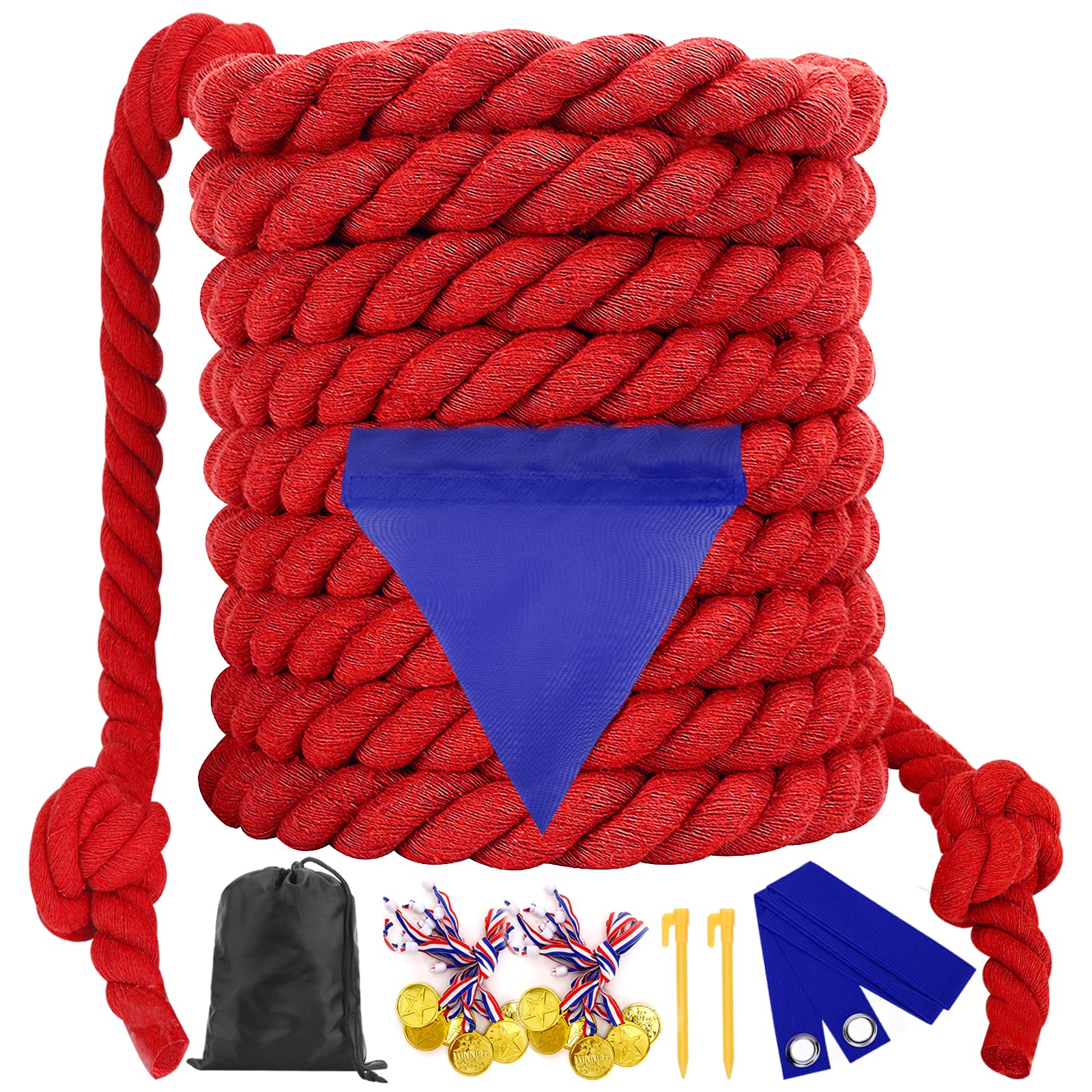 Buy Outdoor Games 20 FT Tug of War Rope for Kids and Adults, Field Day ...