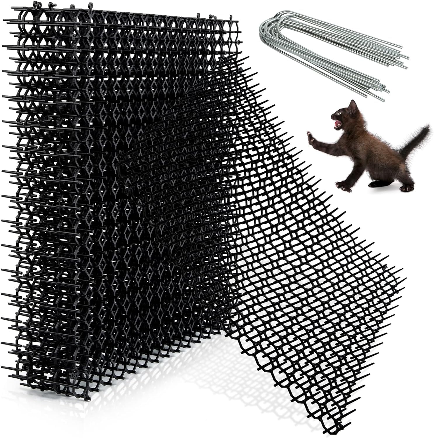 8Pcs 39cmx29cm Cat Deterrent Mat Anti Cat Repellent Spikes Mat with Cat ...