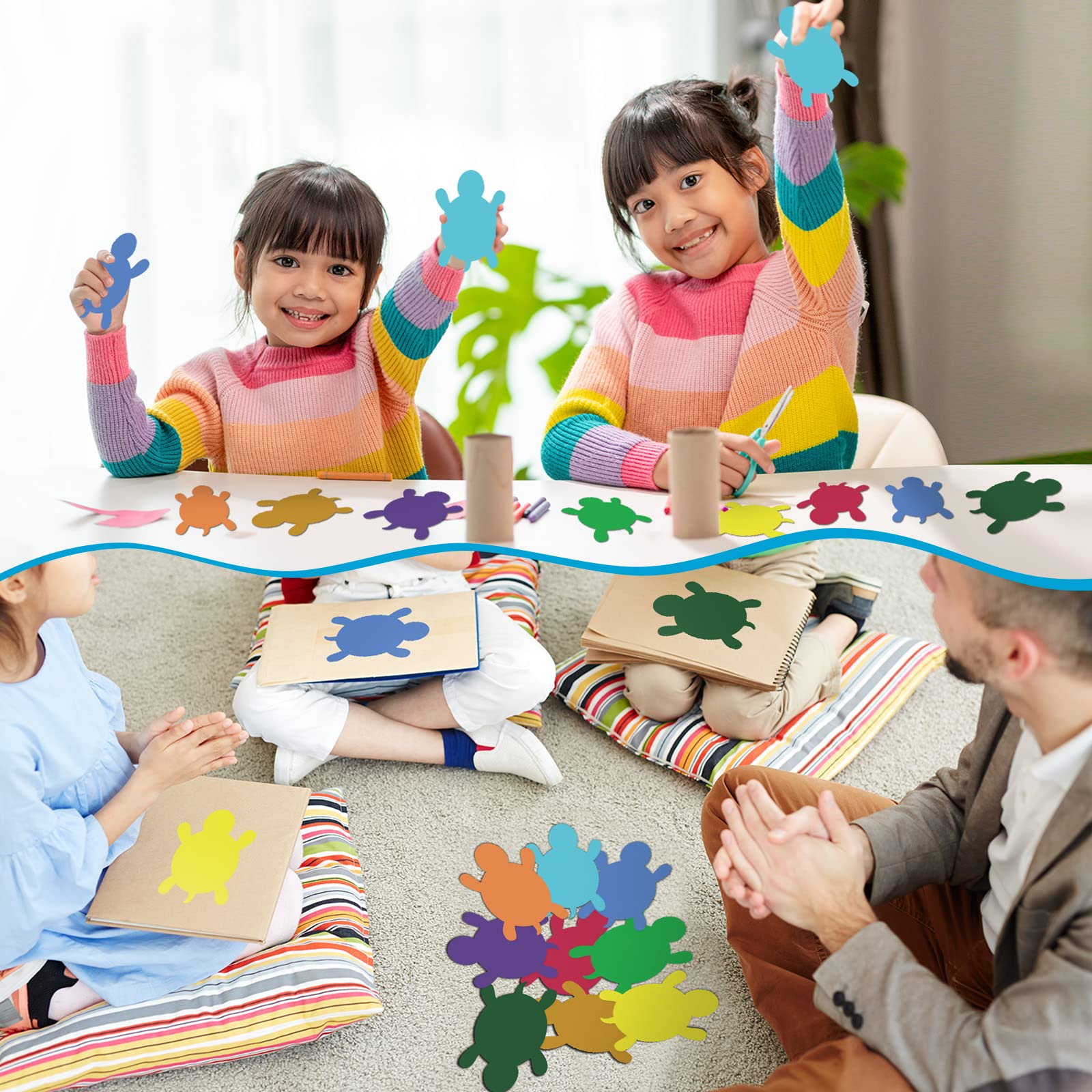 Snapklik.com : 108 Pcs Turtle Paper Cutouts Classroom Decor Sea Turtle ...