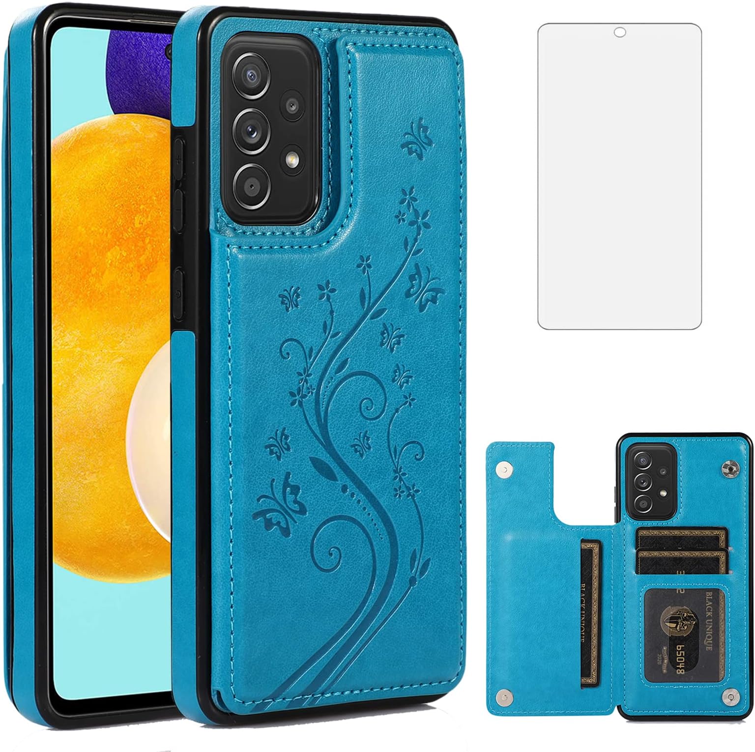 Amazon.com: Phone Case for Samsung Galaxy A52 5G/4G with Tempered Glass ...