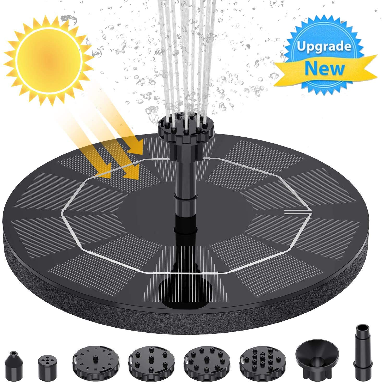 Buy Solar Fountain Pump, Solar Water Fountain 1.5W Circle Garden Solar ...