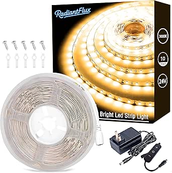 Small Led Strip Lights 10 ft Warm, Dimmable LED Lights Strip, 180 Leds ...