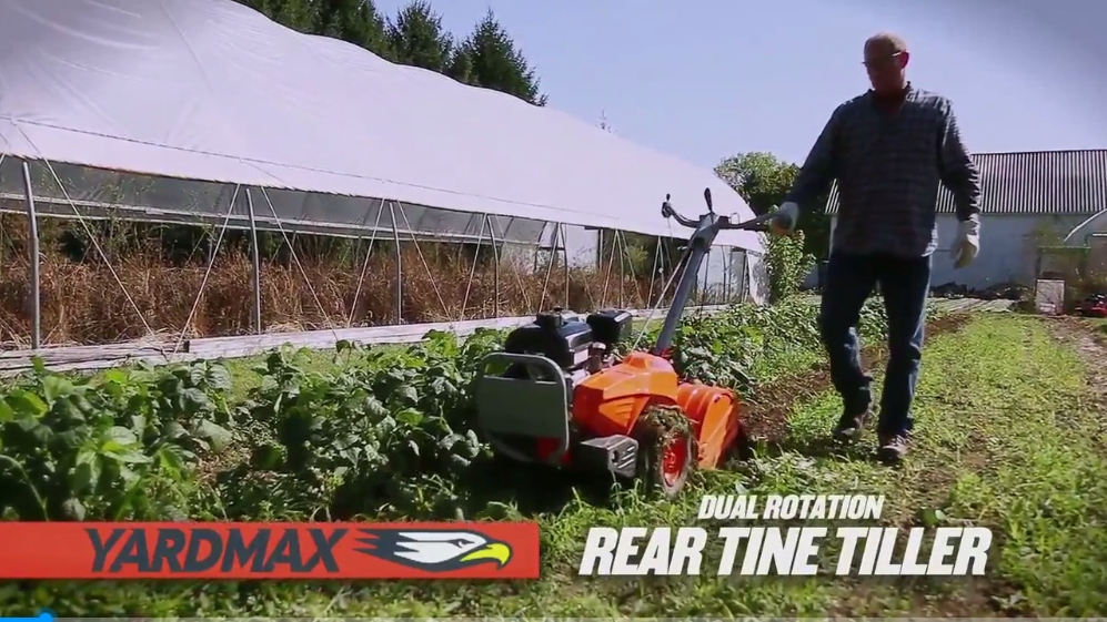 Watch YARDMAX 18 in. 209 cc Gas OHV Engine Rear Tine Tiller on Amazon Live