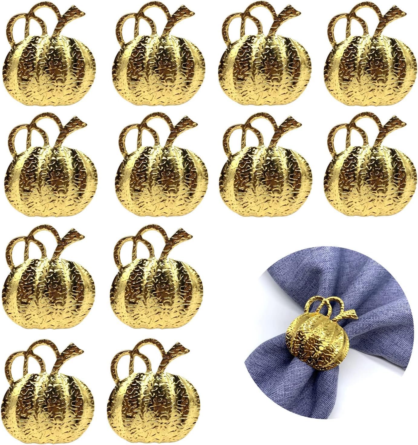 Amazon.com: 12 Pieces Thanksgiving Day Napkin Rings Set, Halloween ...