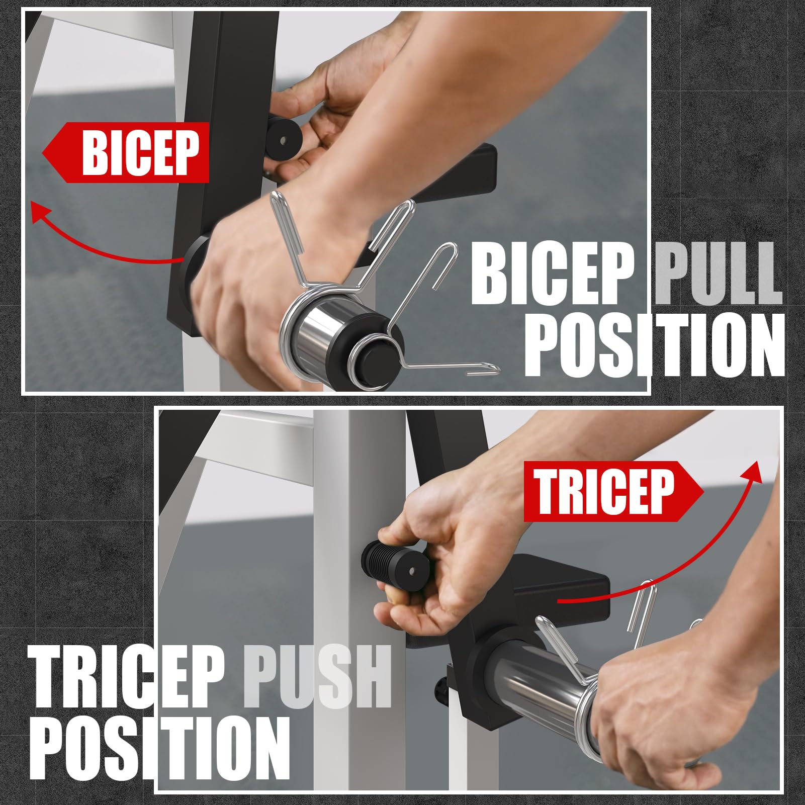 Snapklik.com : Bicep Tricep Curl Machine, 250LBS Plate Loaded Bicep ...