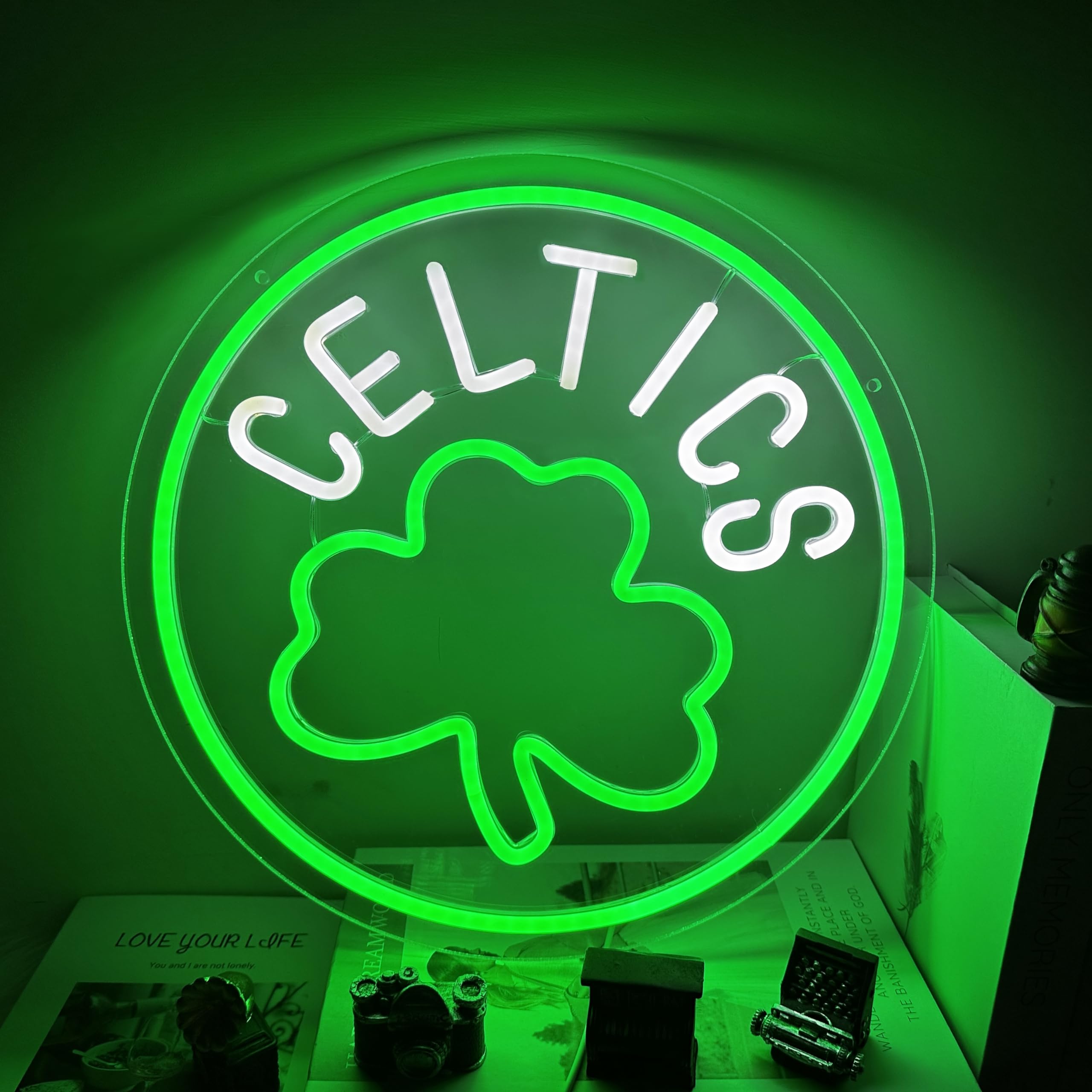 Celtics Neon Signs for Man Cave Decor Neon Basketball Signs Light up ...