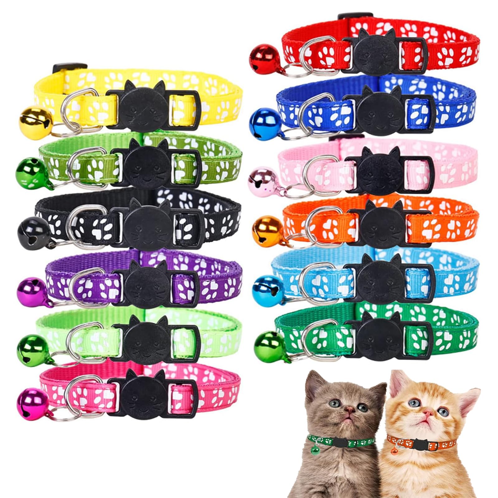 Collares para Gatos,Collar Reflectante para Gatos con Campana,Collar ...