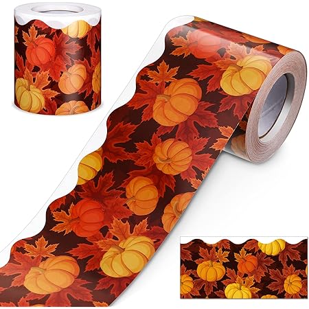 Amazon.com: WILLBOND 90.5 ft Thanksgiving Bulletin Border Sticker ...