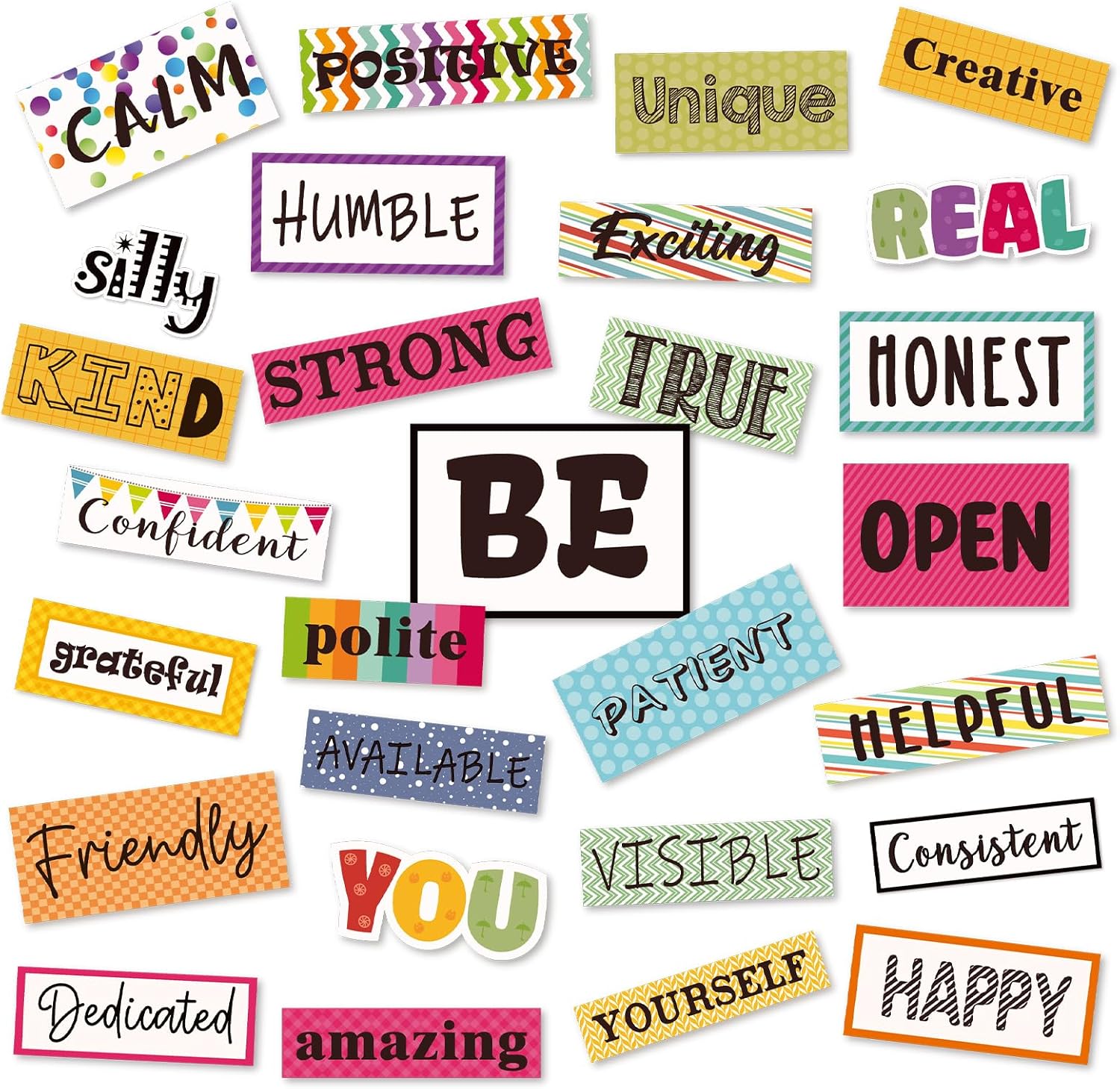 Amazon.com: Whaline Motivational Classroom Cutouts Back to School ...