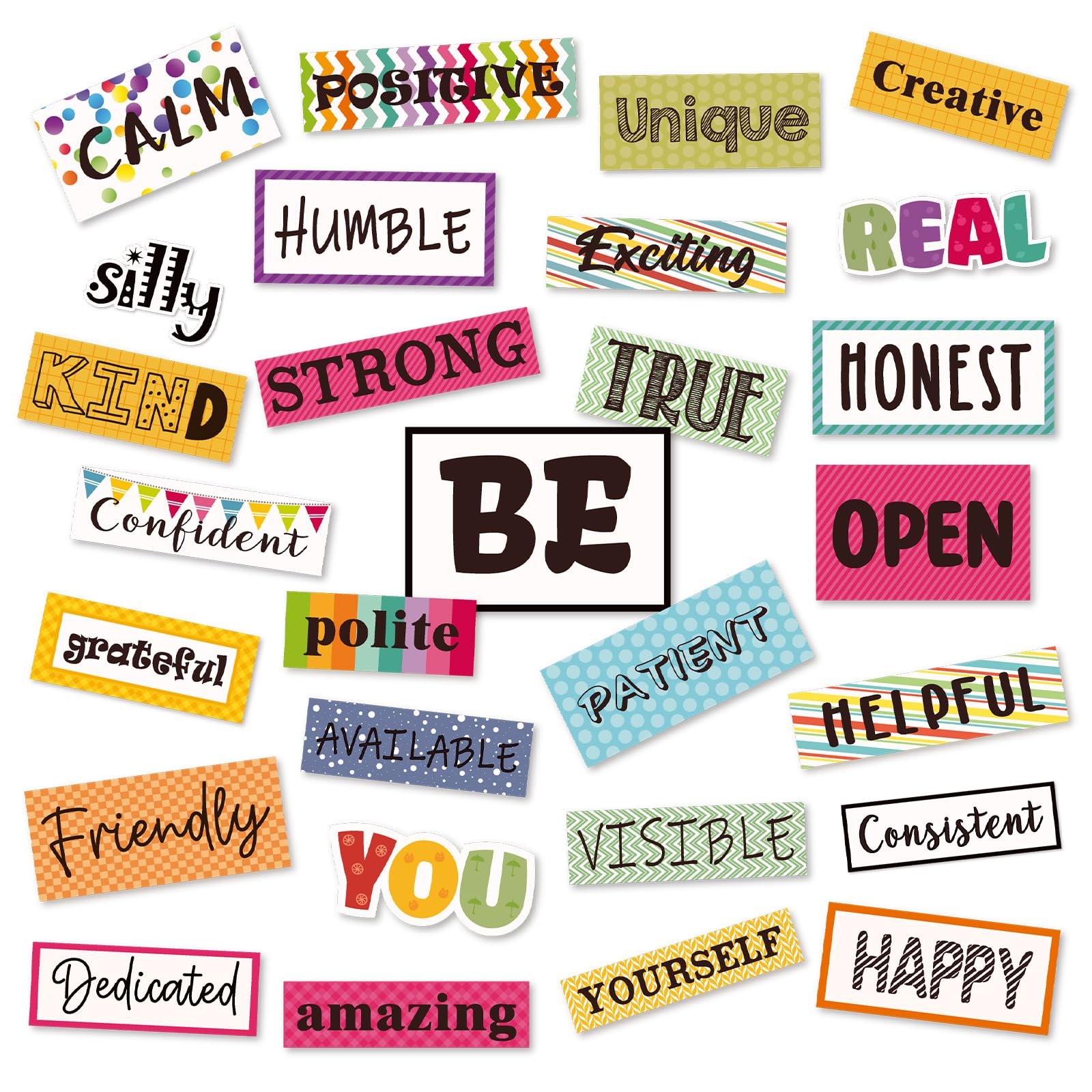 Amazon.com: Whaline Motivational Classroom Cutouts Back to School ...