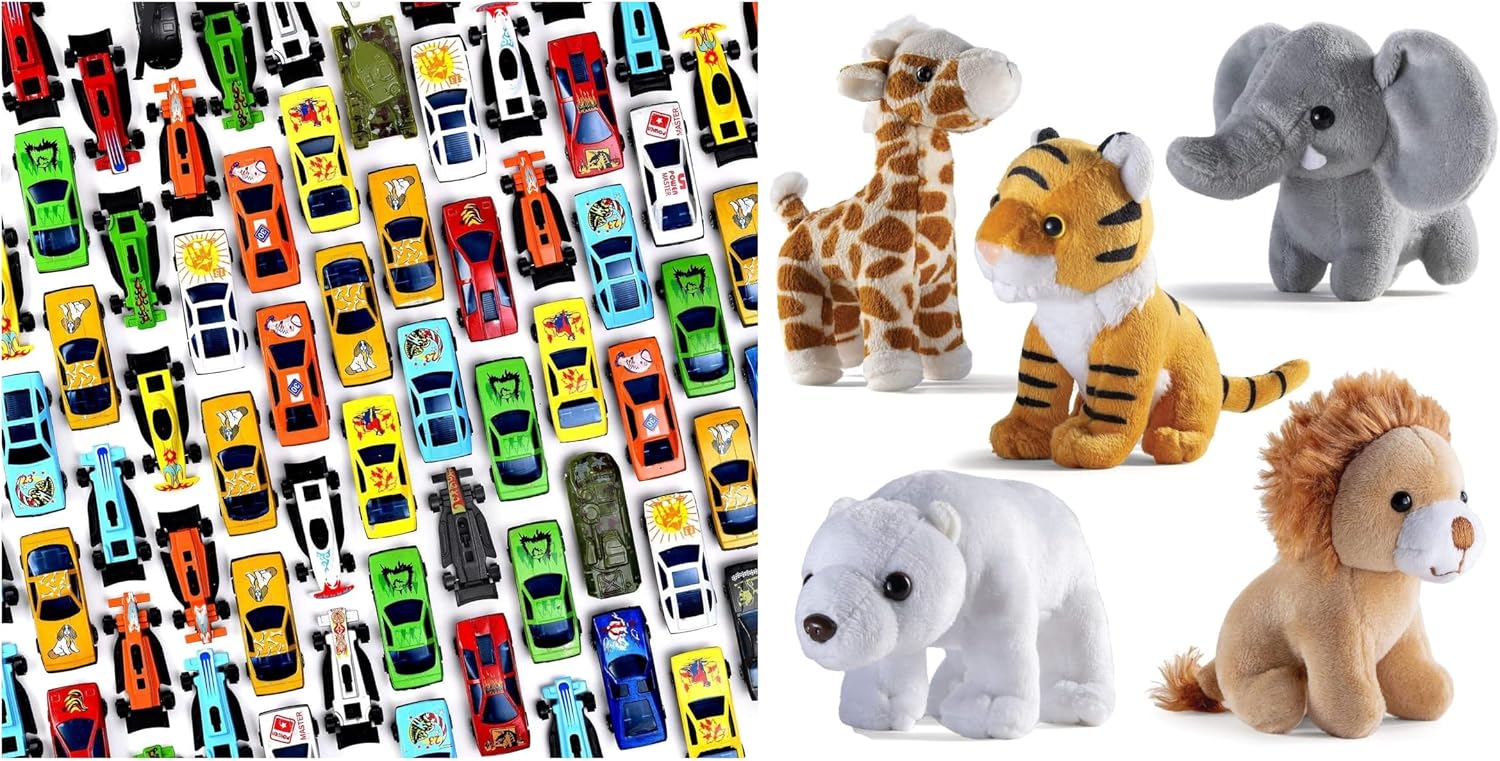 Amazon.com: PREXTEX 100 Pc Diecast Cars - Race Cars Toys for Kids and ...