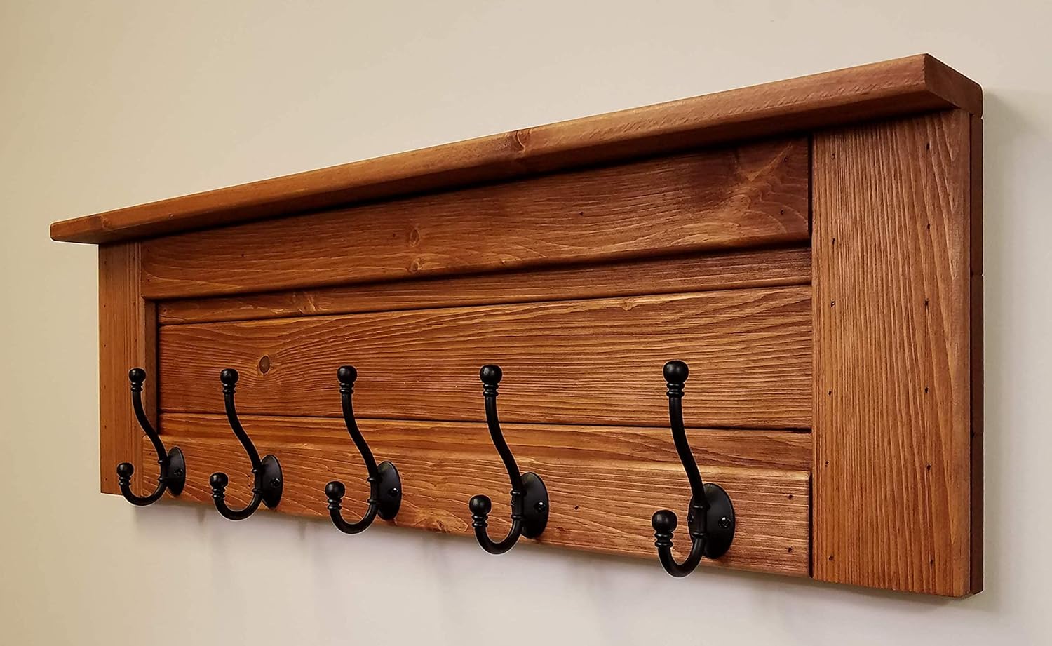Amazon.com: Langhorne Wall Coat Rack With Shelf, Wood Coat Rack, Rustic ...