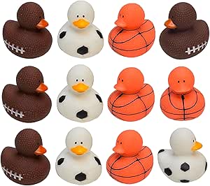 Amazon.com: Cool Basketball, Soccer, Football Sport Themed Rubber Ducks ...