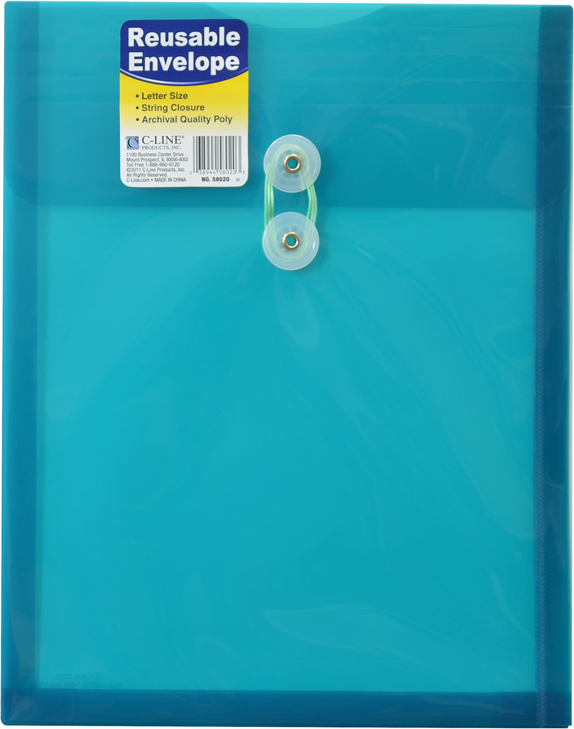 Amazon.com : C-Line Reusable Poly Envelope with String Closure, 1-Inch ...