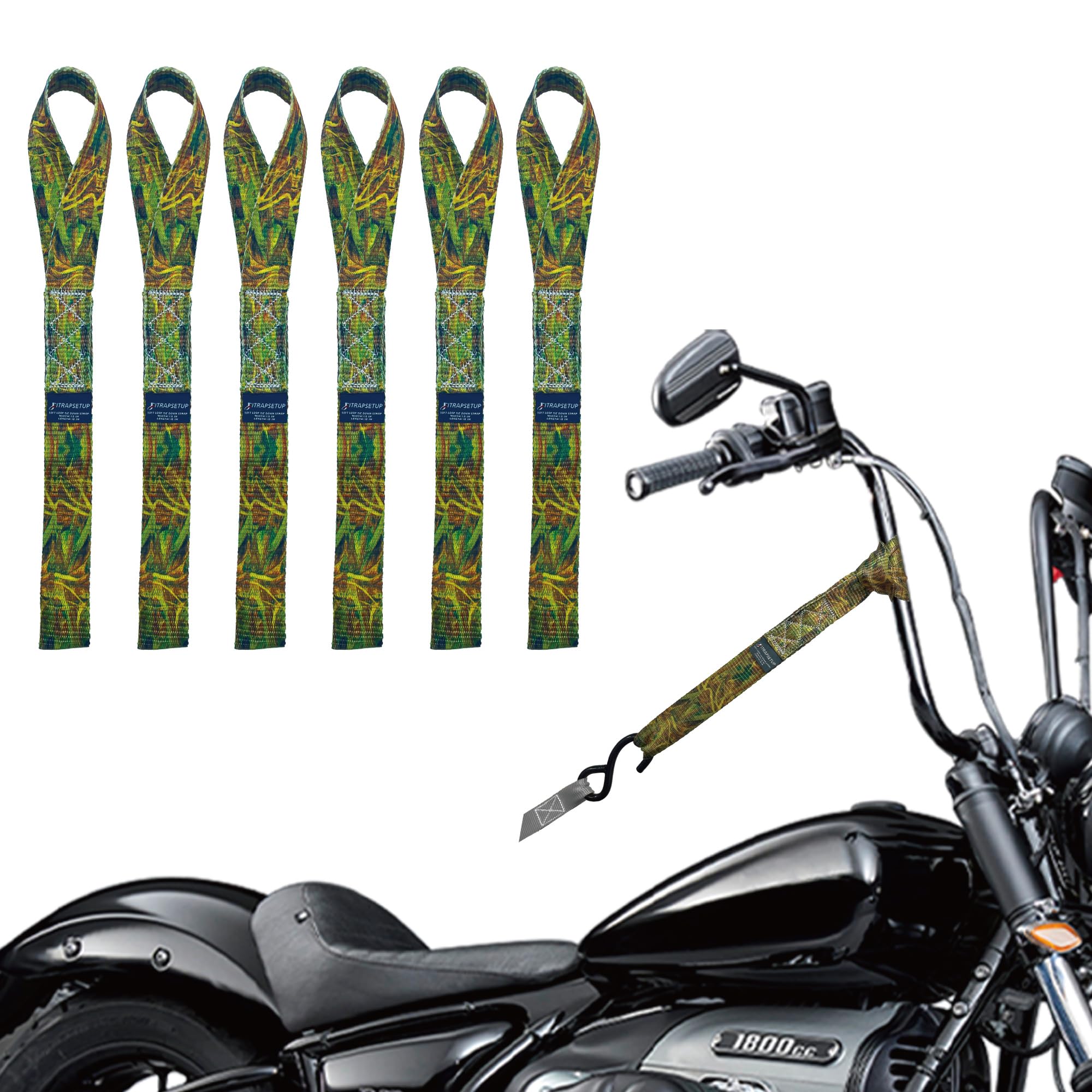 Soft Loop Tie Down Straps | 1.5 x 18 inches- 10, 000lbs Break Strength ...