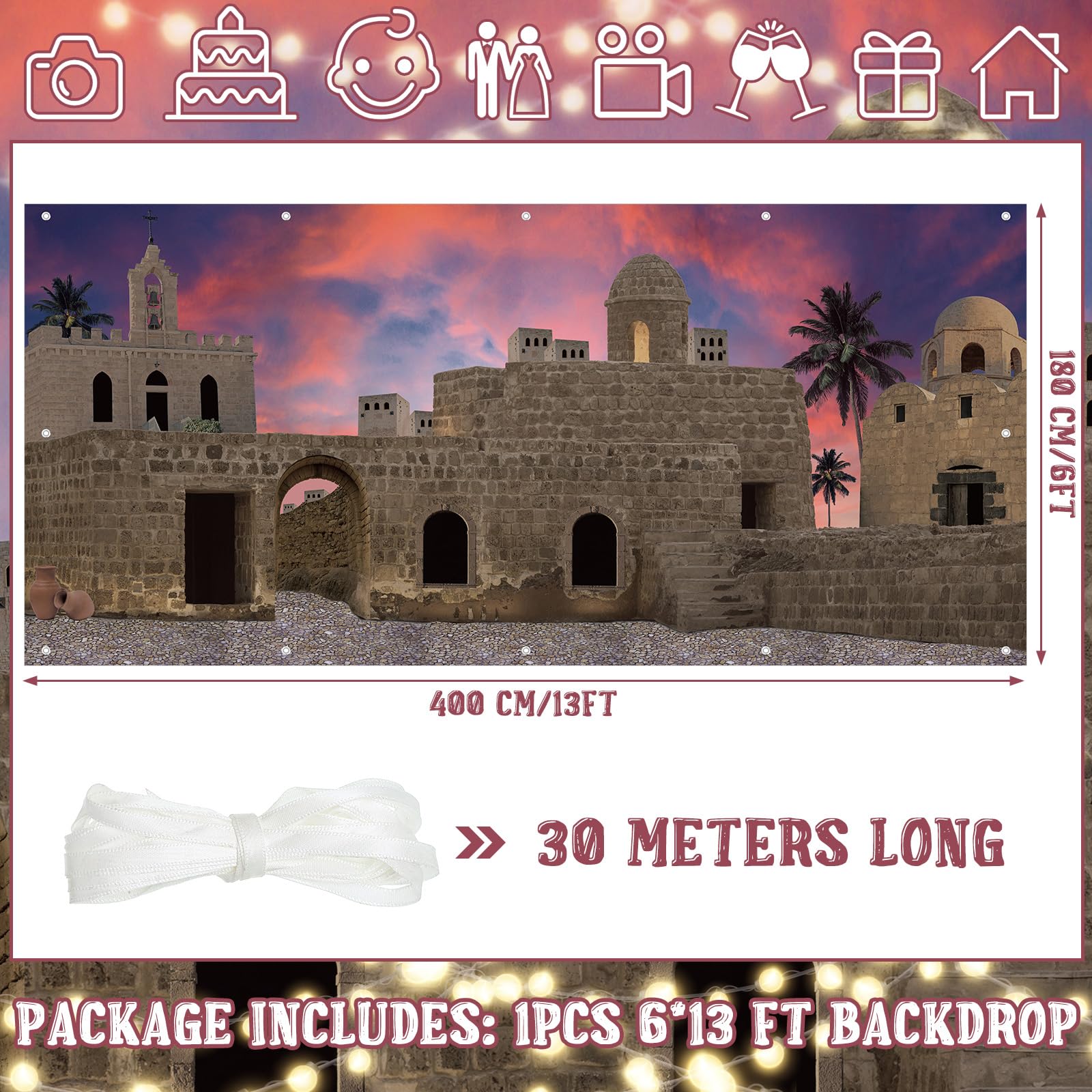 Snapklik.com : 6 X 13 Ft Christmas Garage Door Decorations Nativity ...