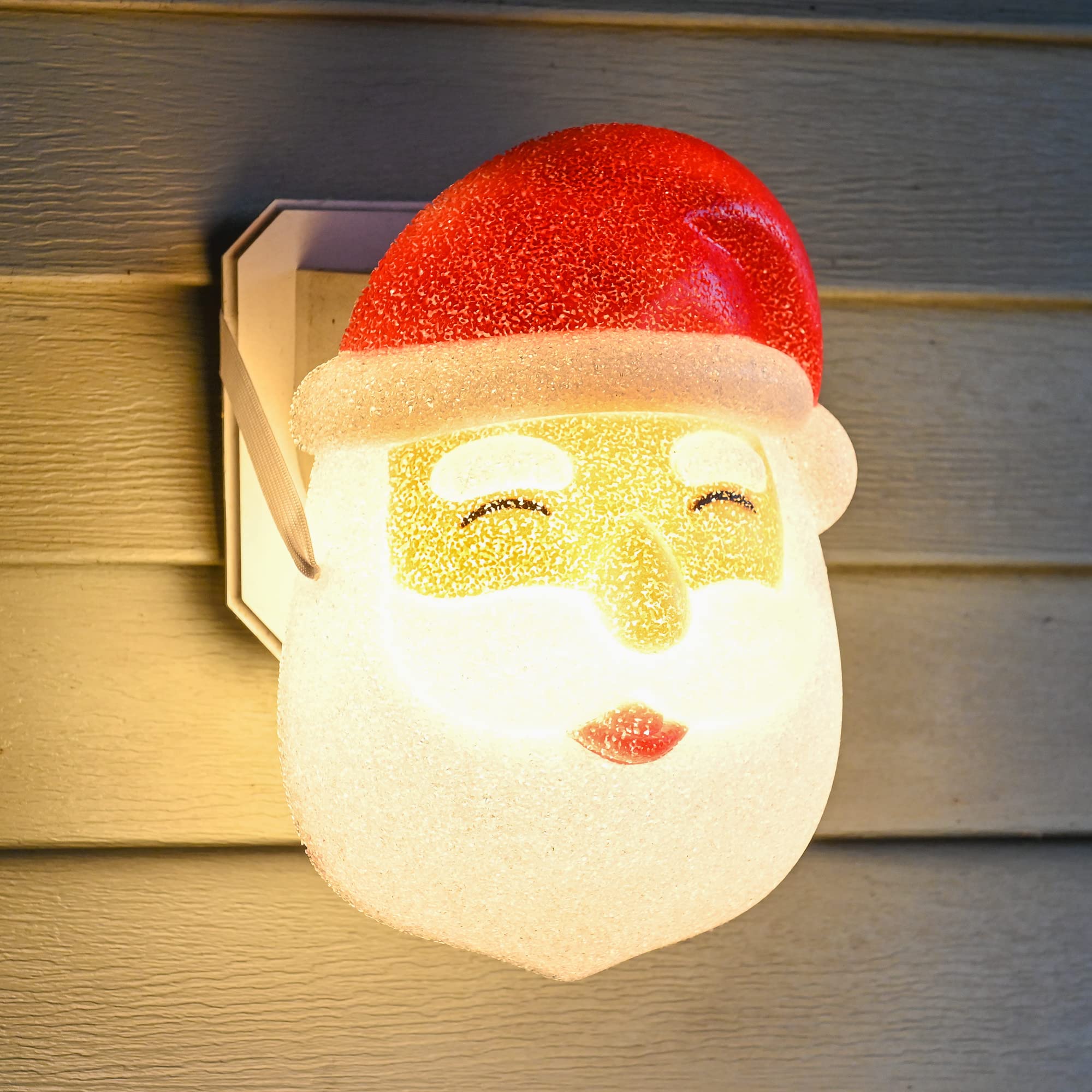 Vintage Light Up Santa Faces