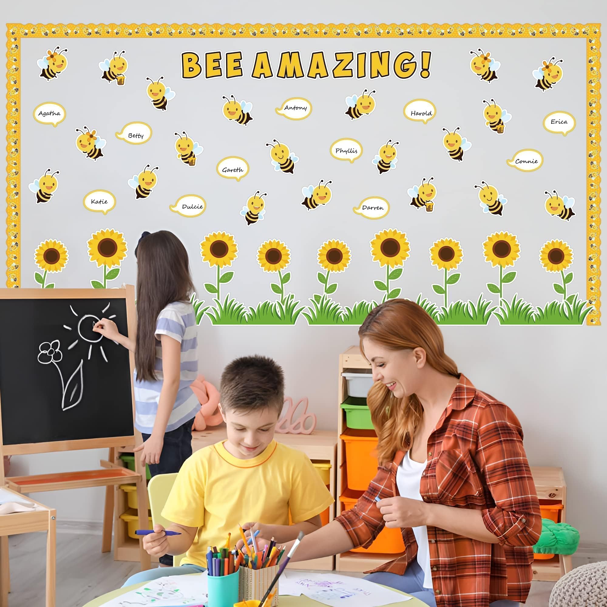 Snapklik.com : Summer Bee Bulletin Board Cutouts Classroom Decoration ...