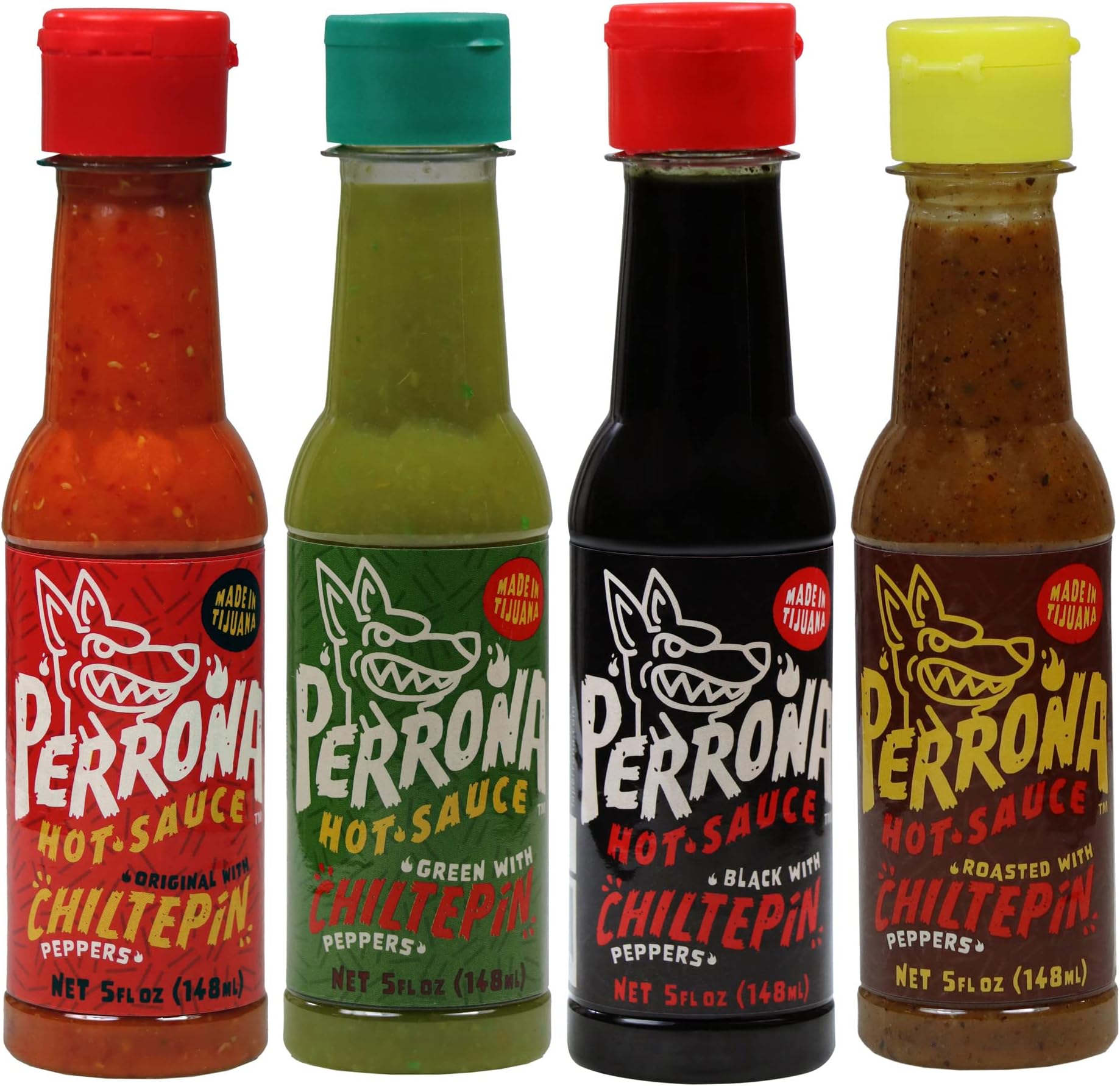 Amazon.com : La Perrona Hot Sauce Variety | Chiltepin, Roasted, Green ...
