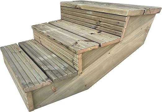Arbor Garden Solutions decking step stringer kit, raised garden stairs ...