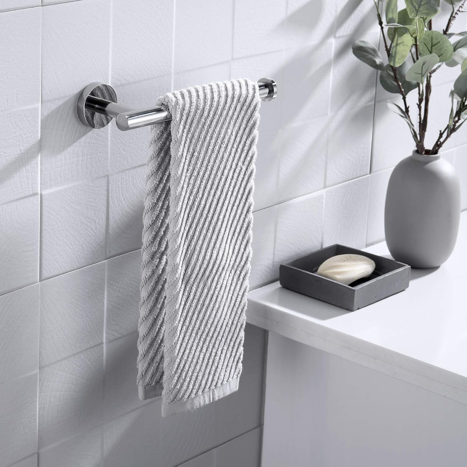 Amazon.com: Chrome Towel Ring，Hand Towel bar Polished Chrome Hand Towel ...