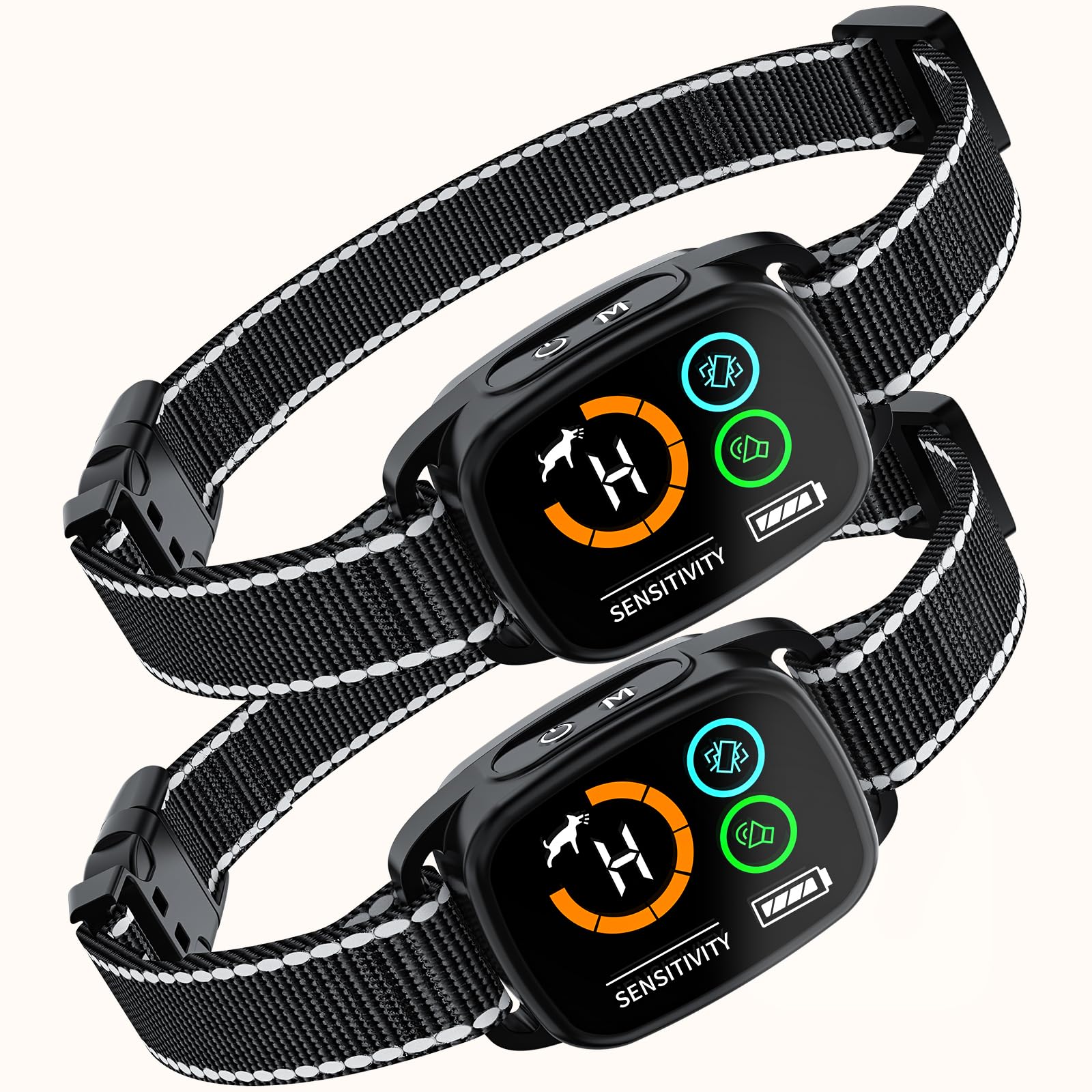 Amazon.com : Dog Bark Collar, Rechargeable Smart Collar Set of 2,Anti ...