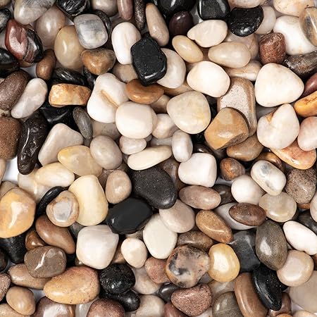 Amazon.com: Ausluru 11lbs Natural River Rocks Highly Polished Pebbles ...
