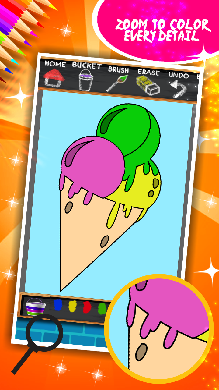 Livre de coloriage crème glacée:Amazon.fr:Appstore for Android
