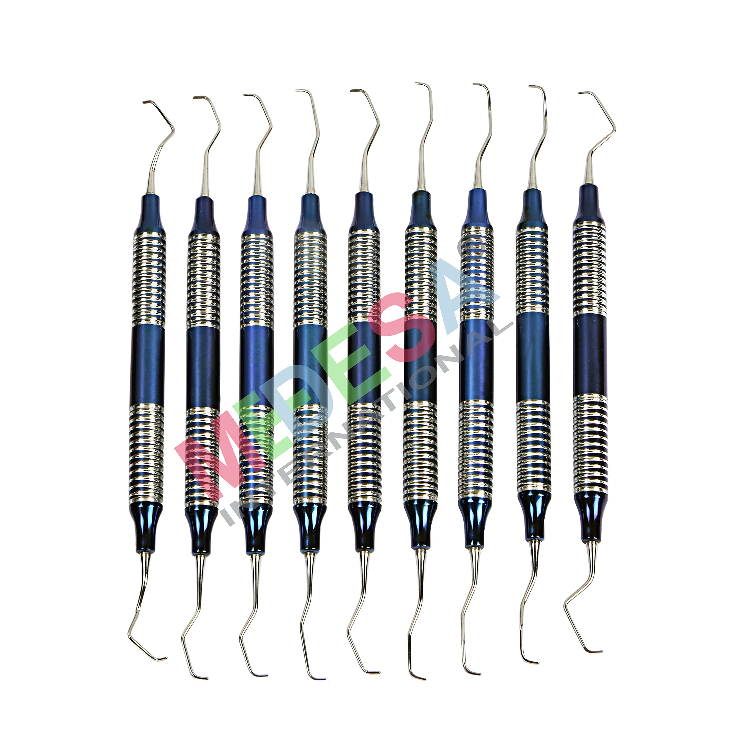 Buy 9 Pcs Periodontal Dental Gracey Curette Scalers Stainless Steel ...