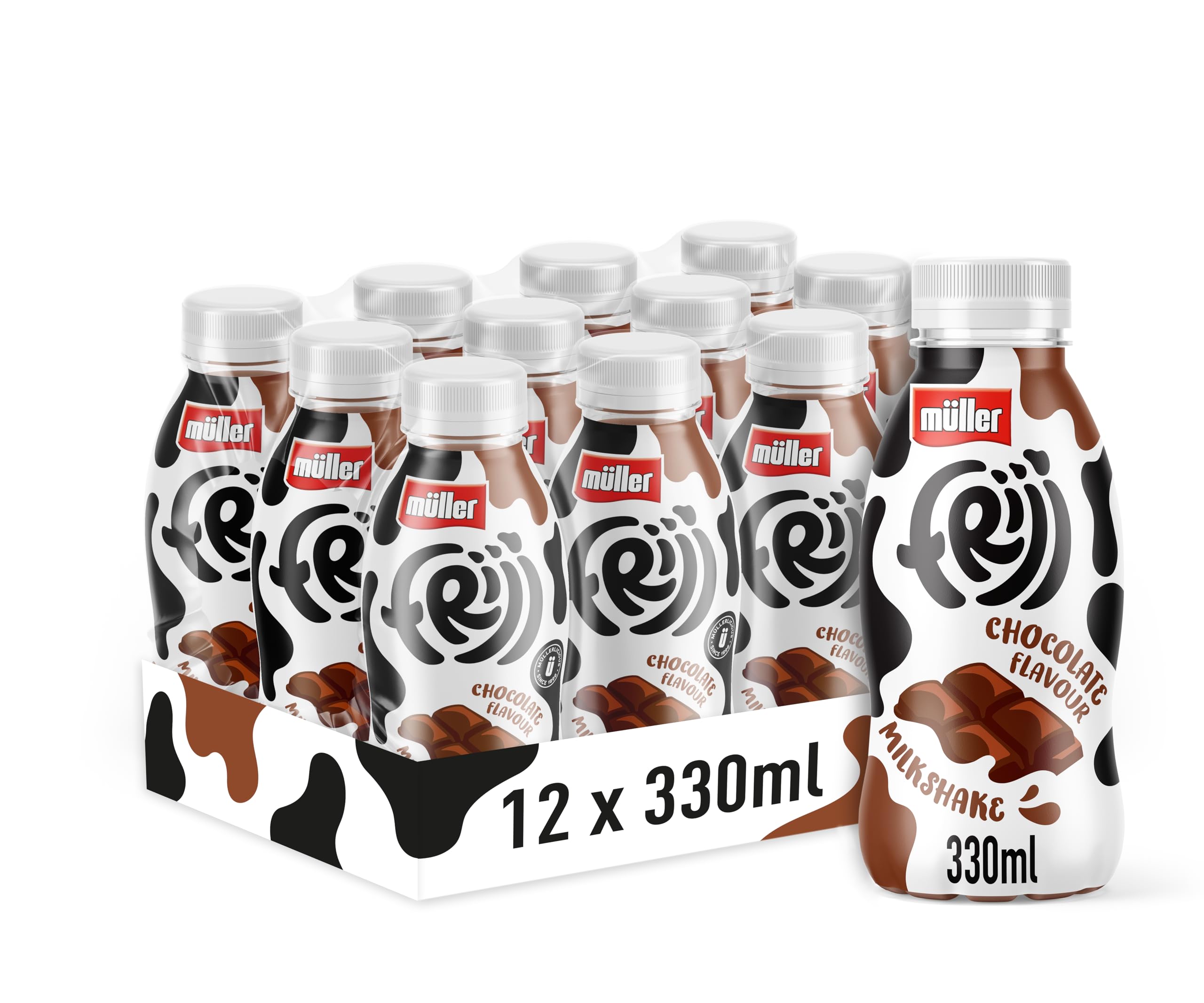 Muller FRijj Chocolate Milkshake 330ml (12 pack) : Amazon.co.uk: Grocery