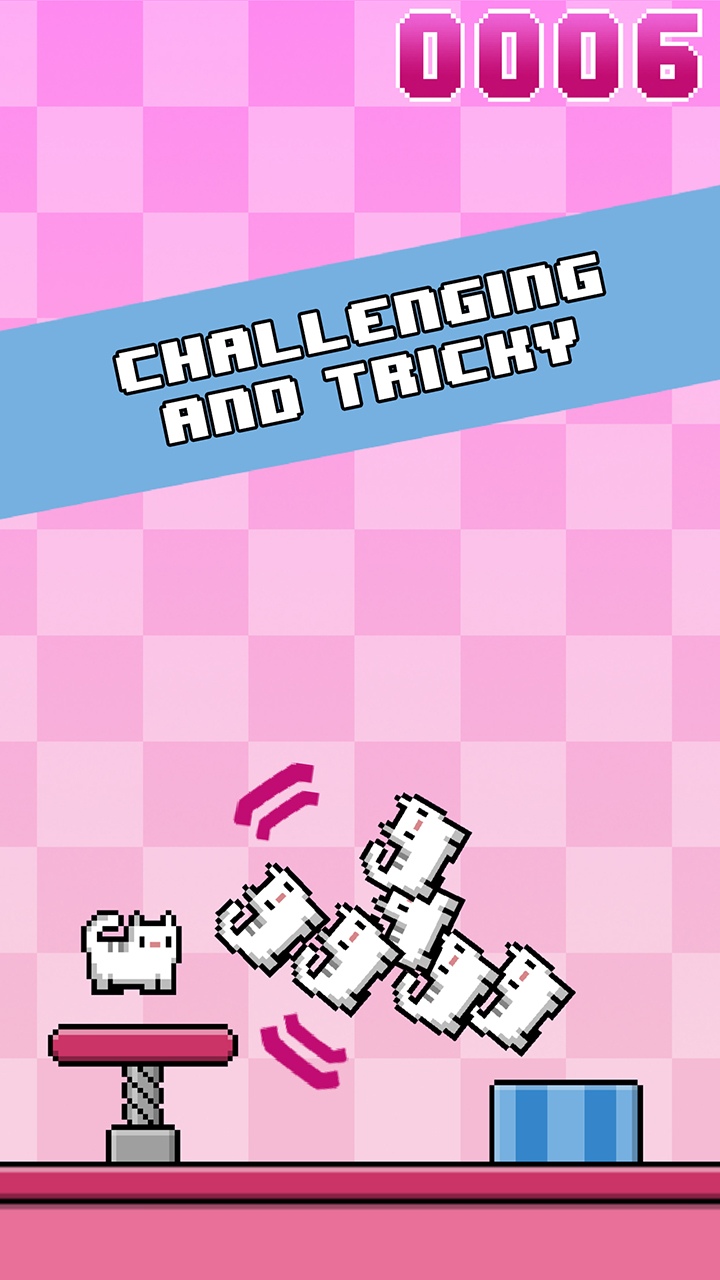 Cat-A-Pult: Endless stacking of 8-bit kittens - App on the Amazon Appstore