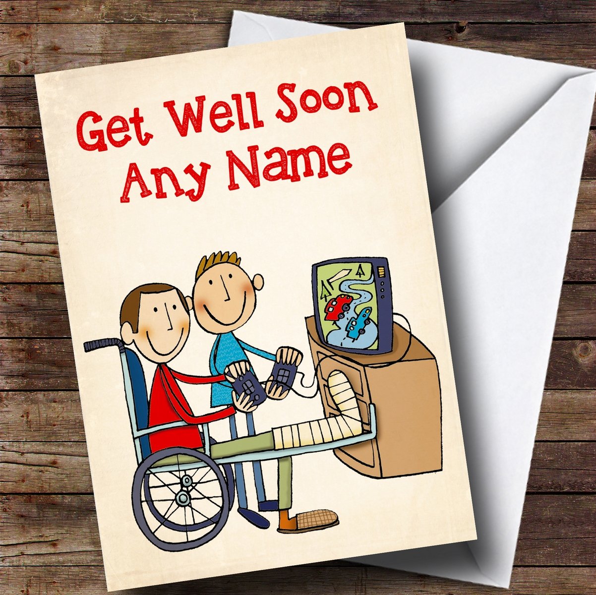 Personalised Broken Leg Get Well Soon Card | Get Well Soon Card | Sorry ...