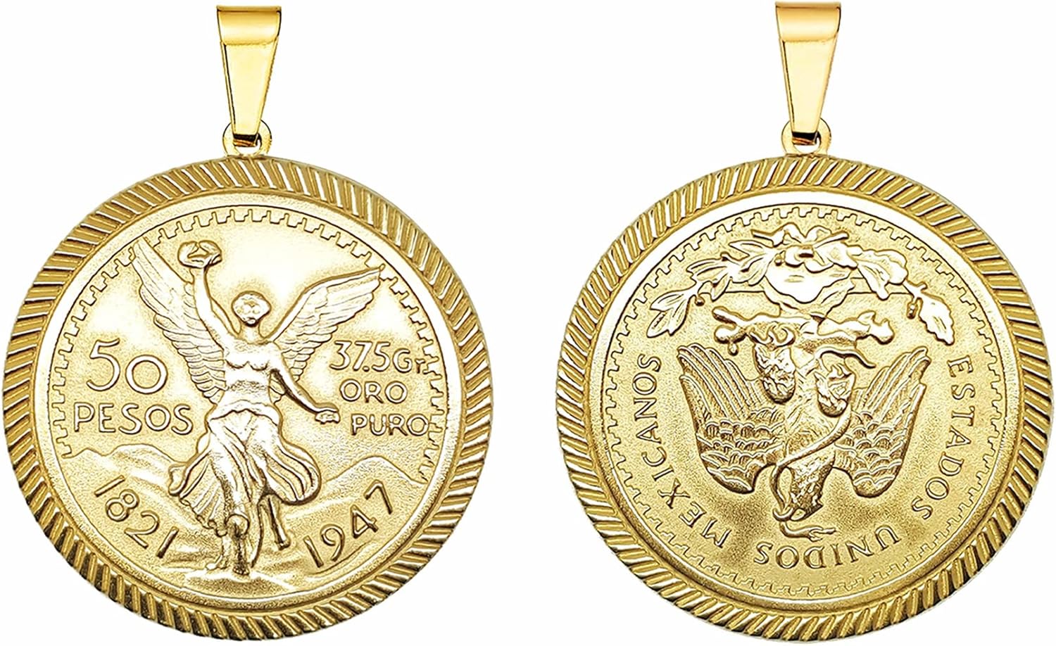 Colgante Centenario de 14 quilates chapado en oro – Dije De Centenario ...