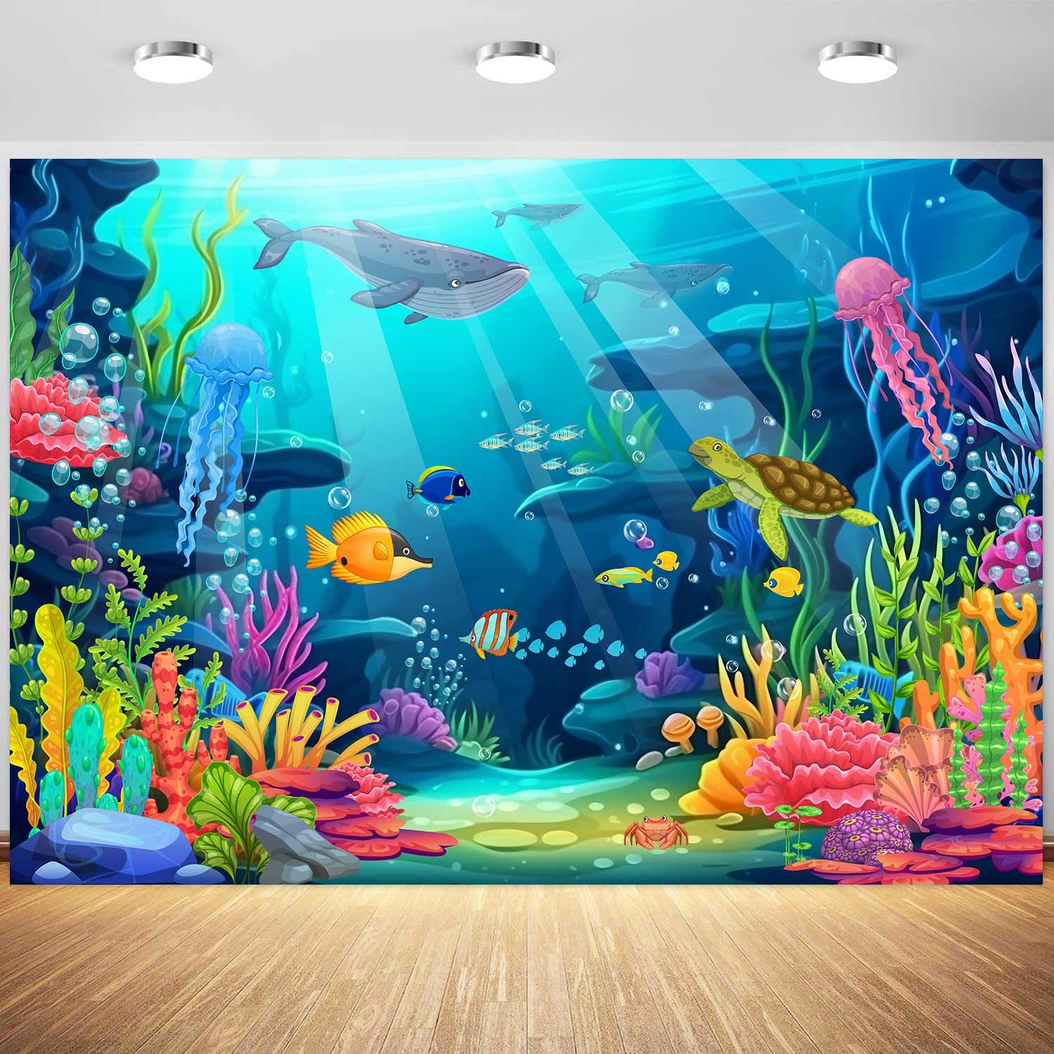 Amazon.com : Ayayiya Under The Sea Backdrop Ocean Themed Birthday Party ...