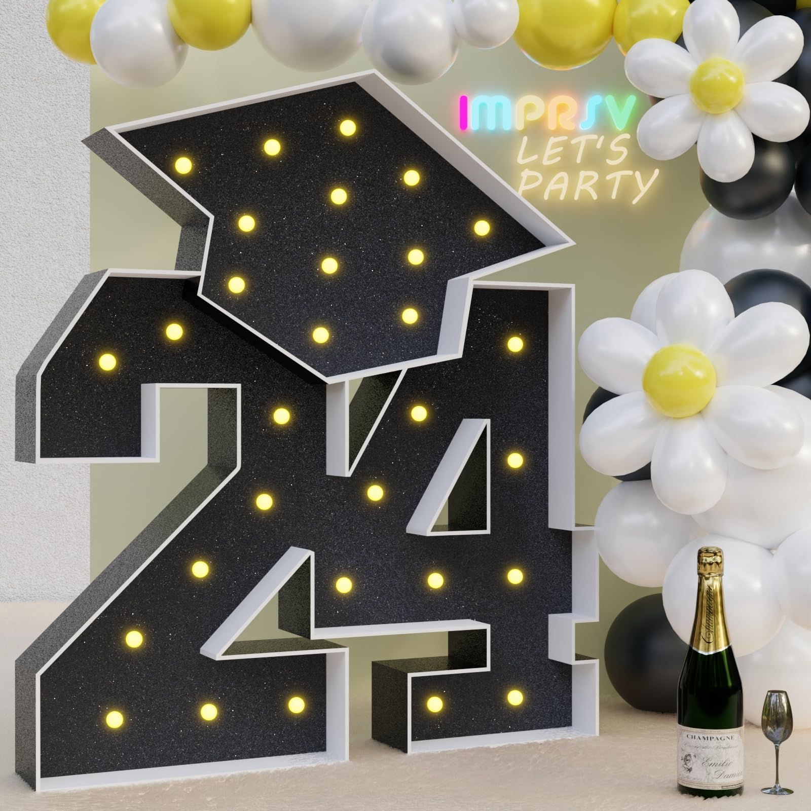 Buy Graduation Decorations 2024 Black Numbers: 3FT Graduation ...