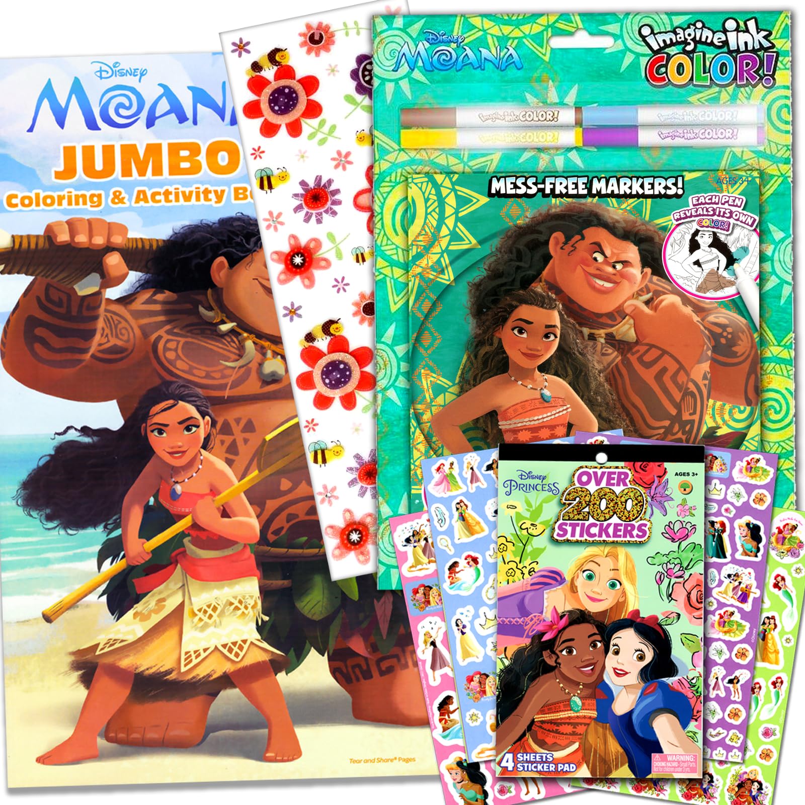 Snapklik.com : Disney Moana Coloring And Activity Books Bundle