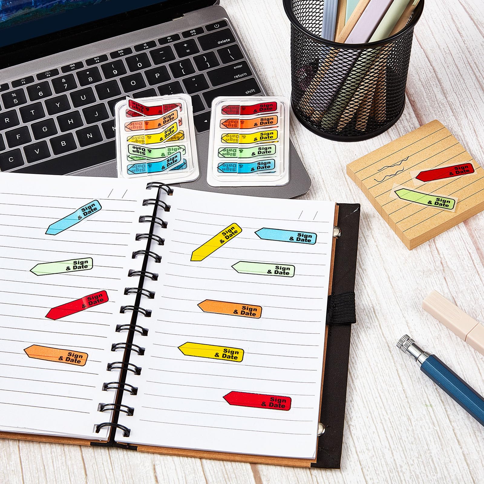 Snapklik.com : Colarr 10 Pack 1000 Pieces Sign Here Date Tabs Sign Here ...