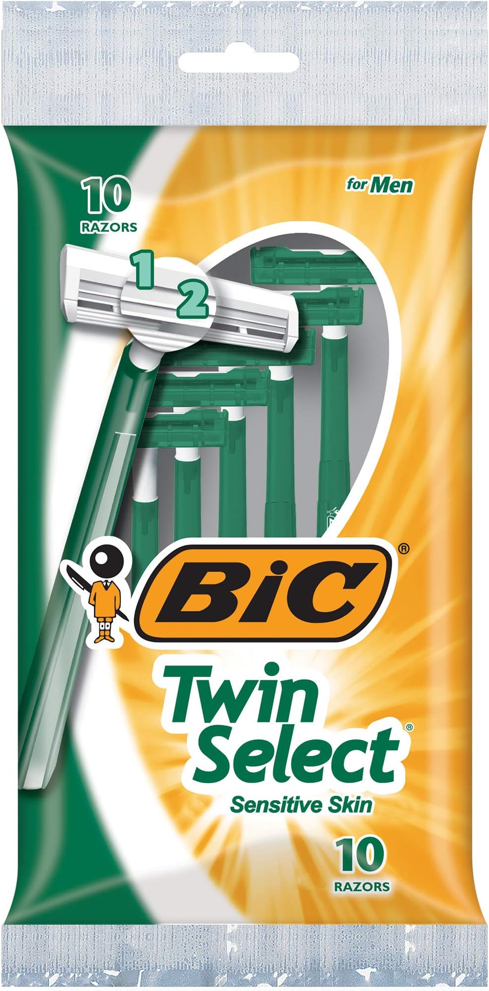 Amazon.com: BIC 1 Sensitive, Single Disposable Razor Blade for Men ...