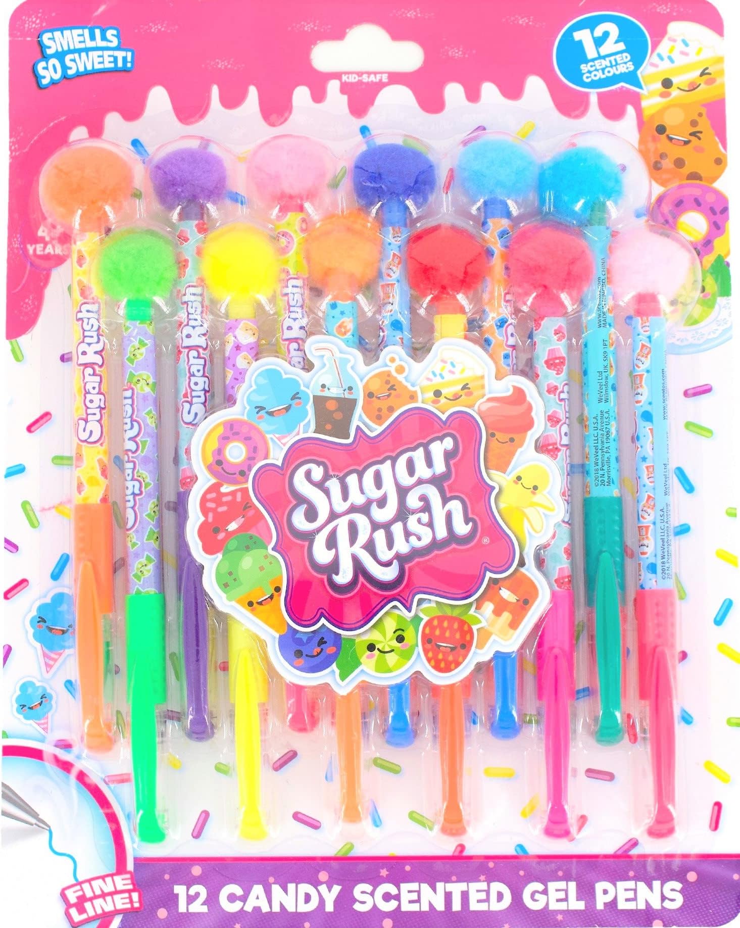 Amazon.com: Sugar Rush Candy Scented Gel Pens, 24 Count (42062 ...