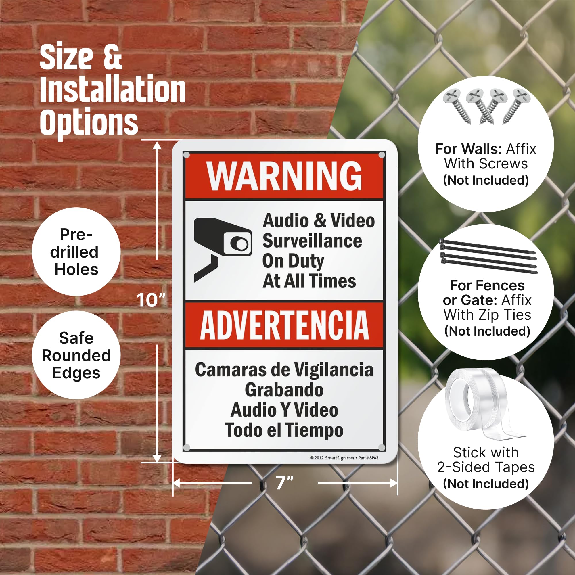 Snapklik.com : "Warning - Audio & Video Surveillance On Duty At All ...
